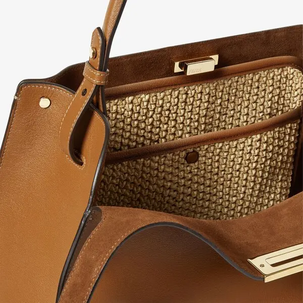 Fendi Way Medium Sellier Leather Bag - [brown]